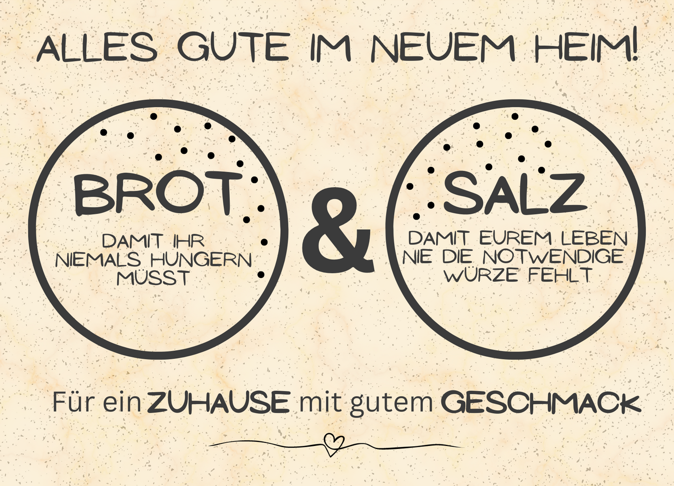 Glückwunschkarte Brot & Salz – Brotliebling
